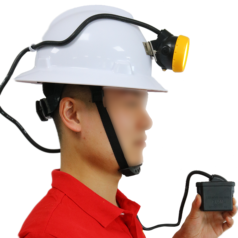 White V Guard Full Brim Safety Helmet with Mining Lamp - Buy safety ...