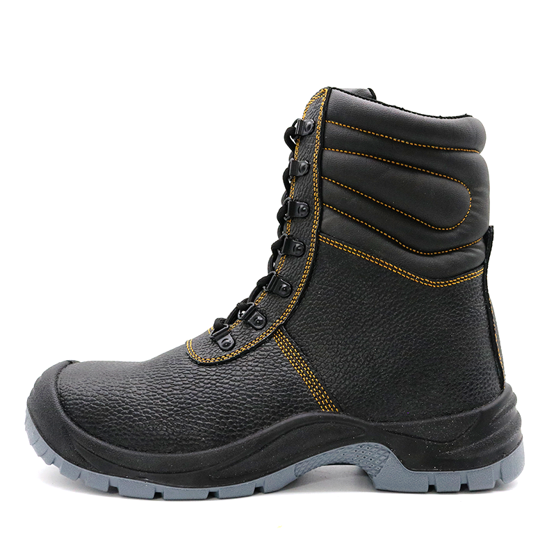 High-top Leather Construction Safety Boots with Steel Toe - Buy ...