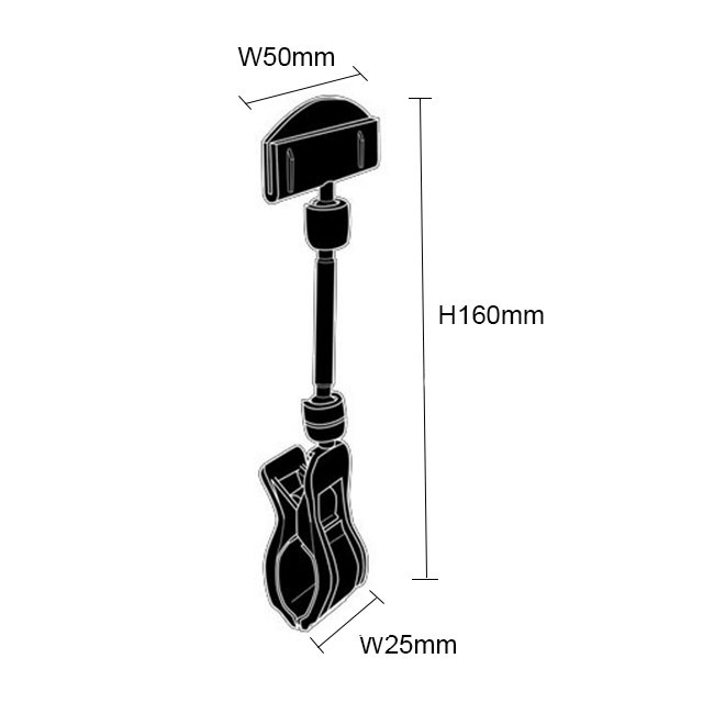 Under-shelf Sign Holder with Long Stem PST5-BL - Buy under-shelf sign ...