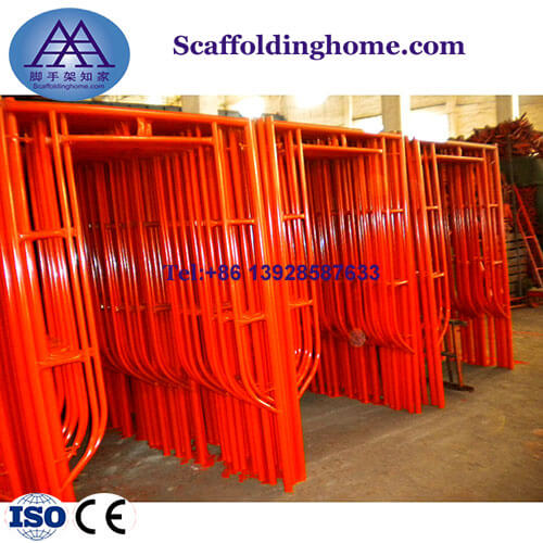 Stable Walk Through Steel Ladder Frame Galvanized Scaffolding System ...