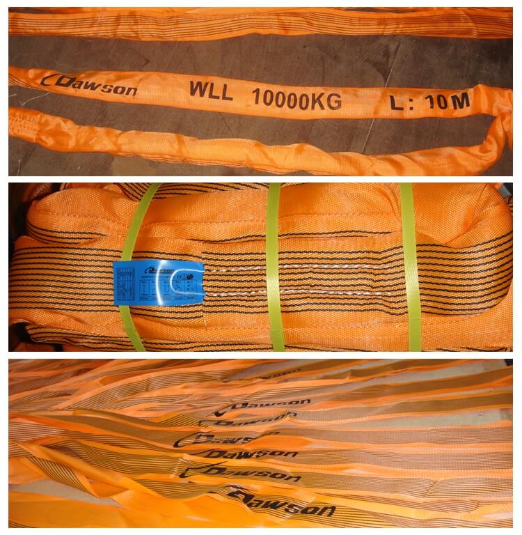 WLL 10T Polyester Round Slings, 10000kg Endless Round Lifting Slings ...
