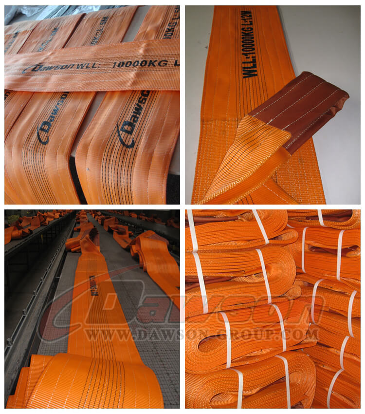 WLL 10 Ton Polyester Webbing Slings,10000kg Flat Web Lifting Slings ...