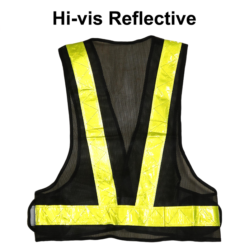 Black Mesh Netting Hi-vis PVC Reflective Safety Vest - Buy mesh safety ...