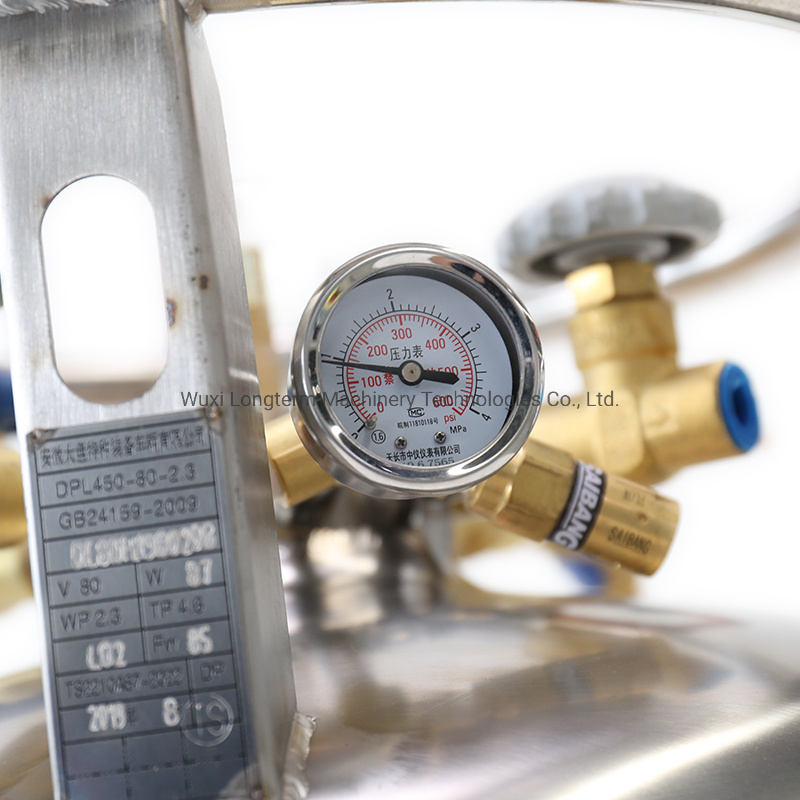 Dpl 80-499L 2.3MPa Stainless Steel Ln2 Lo2 Lar LNG Lco2 Cryogenic Empty ...
