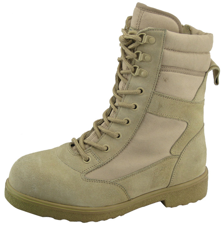 China suede leather army boots with steel toe, army boots, leather army ...