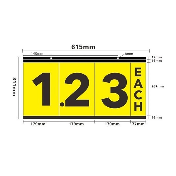 Double Sided Yellow Sprial Sign Board Kit W615mmXH310mm - Buy Double ...