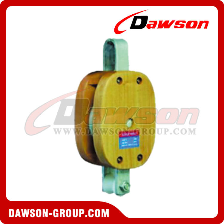 Regular Wood Block Single Sheave Without Shackle, snatch block, wooden ...