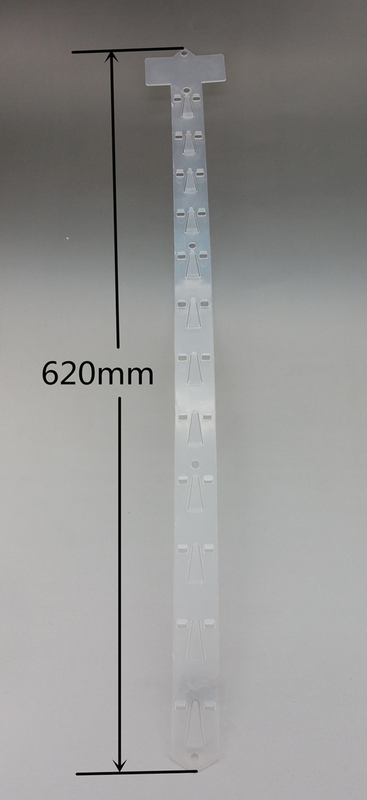 HSH6230T14 Plastic PP Retail Hanging Merchandising Clips Strips W30mm ...