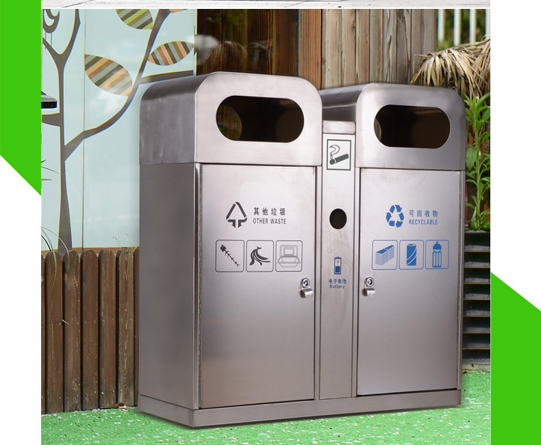 Public Garden Outdoor Stainless Steel Dustbins - Buy outdoor Waste bin ...