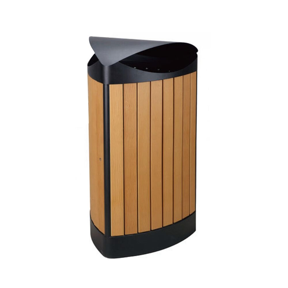 Outdoor dustbin with plastic wood HW-534 - Buy Outdoor waste can, waste ...