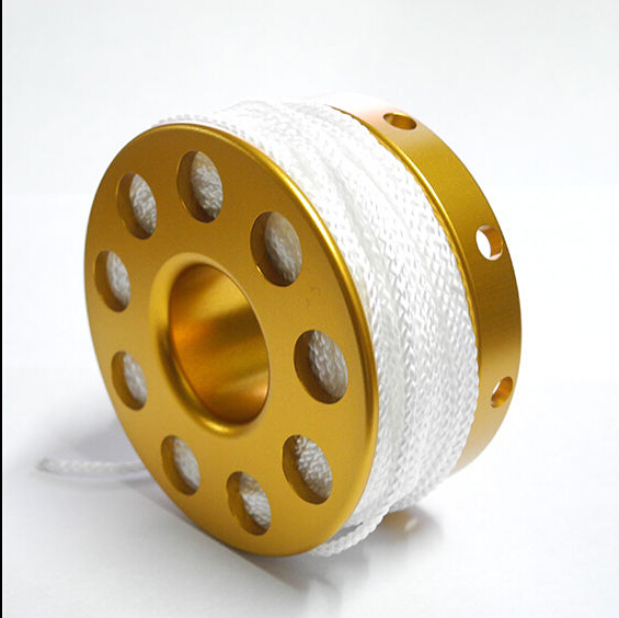 30M/100ft Aluminum Scuba Finger Spool Reel for technical wreck caving ...
