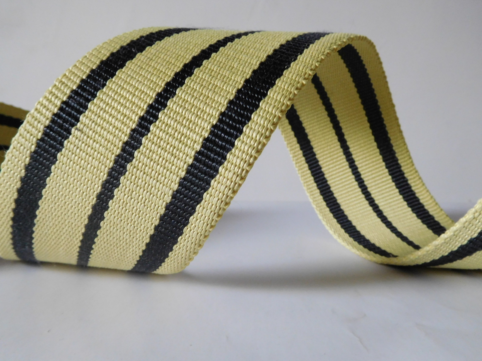 High strong black&yellow kevlar webbing for fire safety - Buy kevlar ...