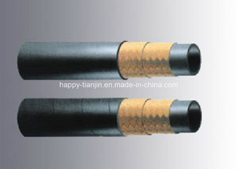 DIN En 854 2te TwoTextile Braid High Pressure Hydraulic Rubber Hose ...