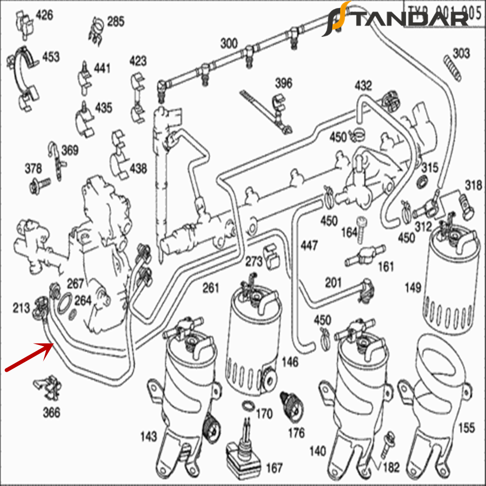 A6110701932,Manguera de combustible,Tubería de combustible