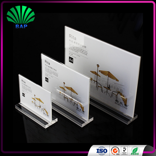 Acrylic Modern Sign Holder Plastic Papper Sign Display wholesale - Buy ...
