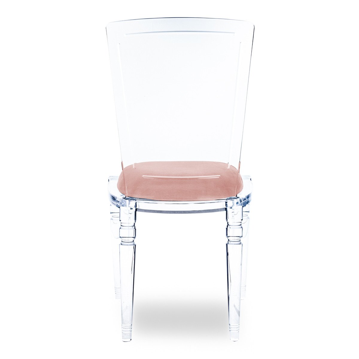 Transparent Acrylic Chair Lucite Wedding Chair Pink Cushion Dining ...