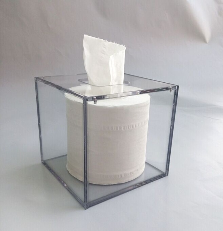 Custom Plastic Glass Acrylic Issue Papper Box Hotel Necessities for ...