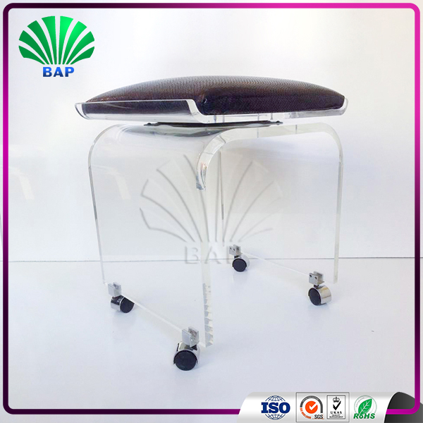 Buy Portable Acrylic Stool With Wheels Lucite Bar Stools Dressing Table ...
