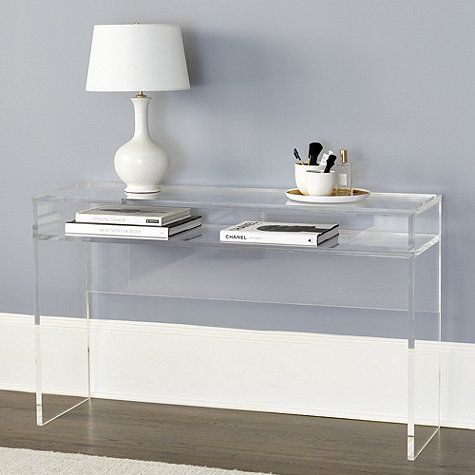 Acrylic Clear Custom Office Computer Executive Office Desk Living ...
