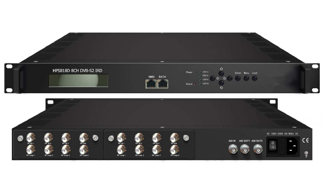 HPS818D Professional IRD with 8X DVB-S2 Tuner Input, Asi Output - Buy ...