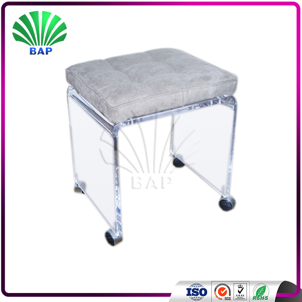 Buy Portable Acrylic Stool With Wheels Lucite Bar Stools Dressing Table ...