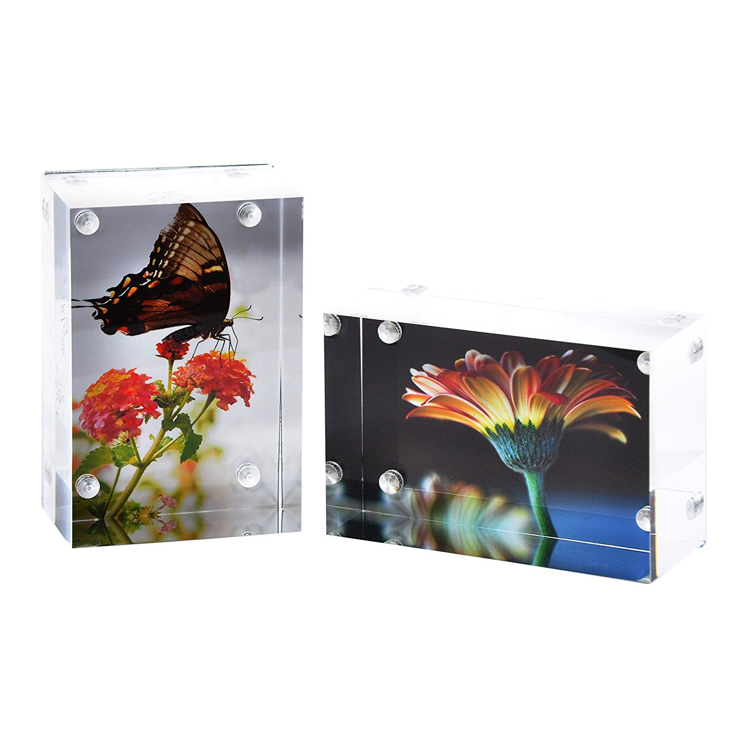 Crystal Clear Acrylic 2 Sided Frameless Block Photo Picture Frame - Buy ...