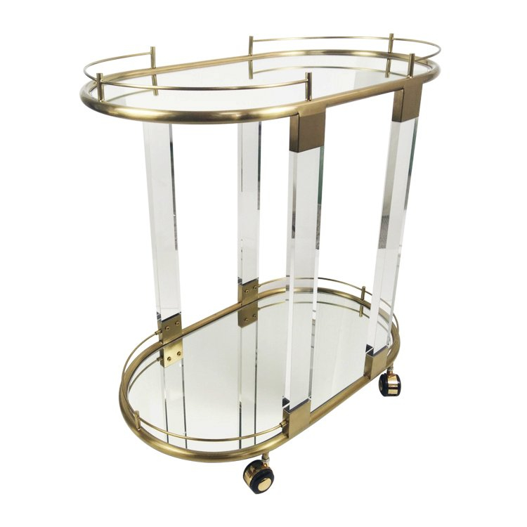 Acrylic Trolley Cart Two Tier Acrylic Food Cart - Buy Acrylic furniture ...