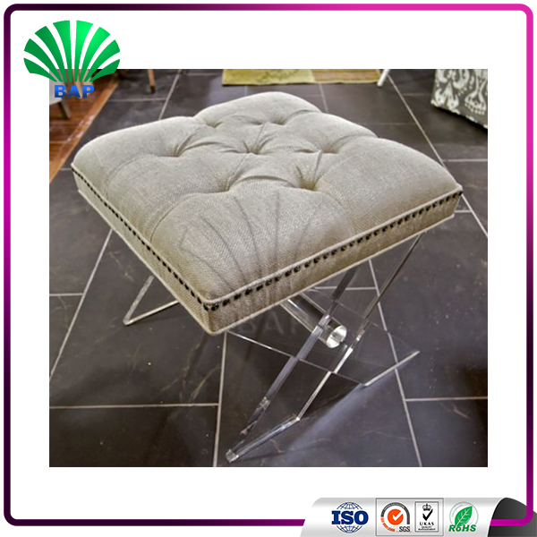 Buy Transparent Acrylic Stool Euro Style Changing Room Ottomans With X ...