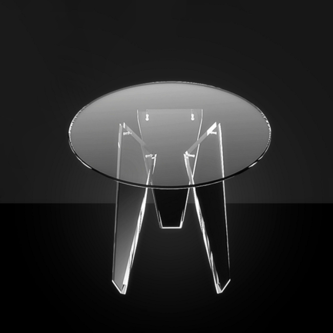 Modern Round Cake Table Transparent Wedding Coffee Table Living Room ...