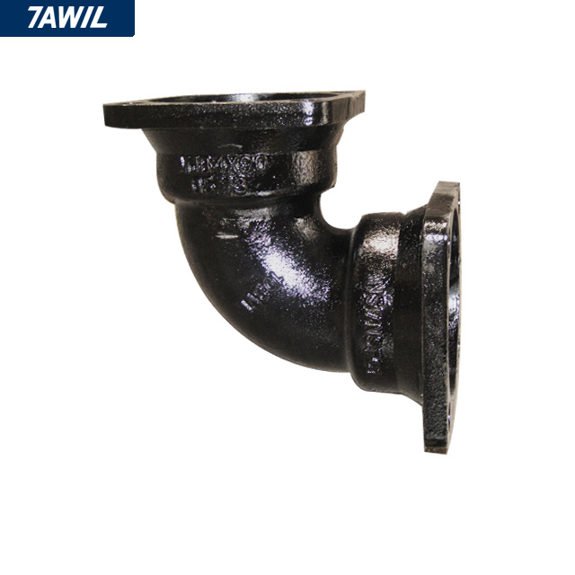 Double Flange Bend Elbow - Buy 90deg flange bend ductile iron fittings, flanged elbow, DI ...