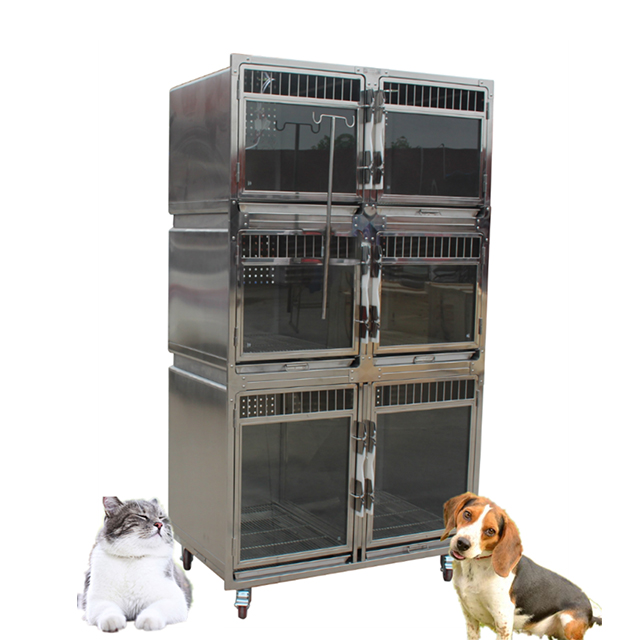 Stainless steel Hospital Veterinary Medical WTC-04 pet-showing cages ...