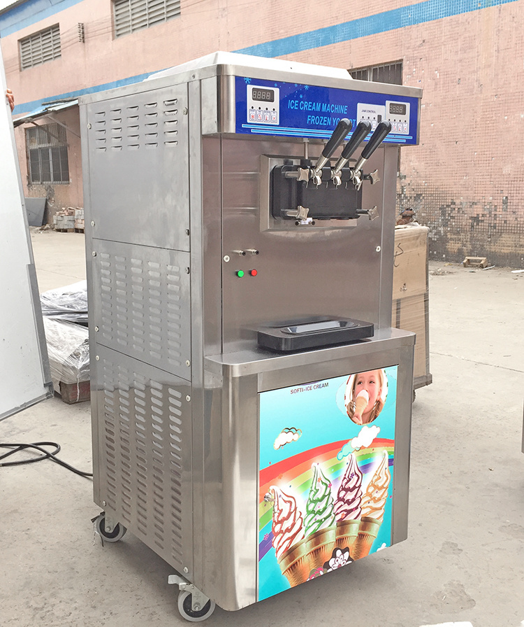 Floor Stand Double Cooling System Frozen Soft Ice Cream Machine - Buy ...
