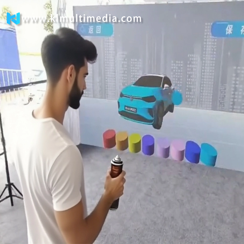 Digital Graffiti Air Graffiti On Electronic Display Wall By Spray Cans