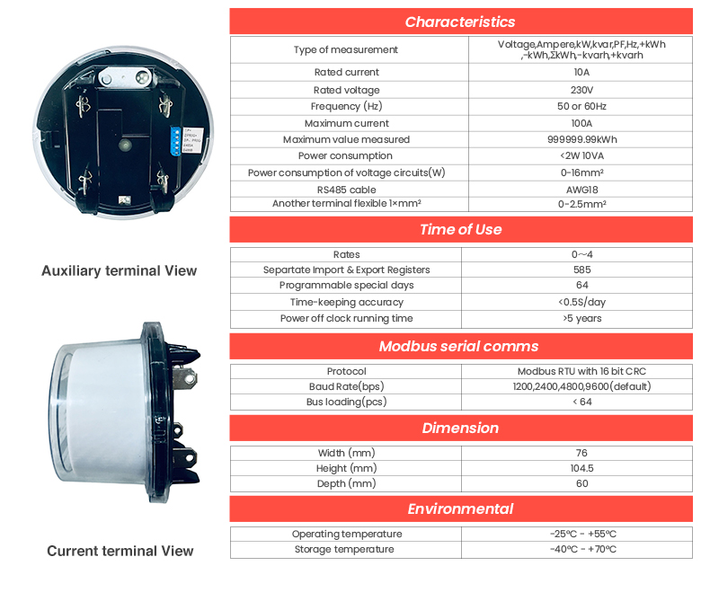 EM12100RS TA15 single Phase Three wire ANSI 2S smart energy meter - Buy ...