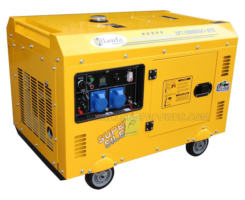 LF11000DSE+ATS 10kVA 50Hz Single Phase Air-Cooled Portable Super Silent ...