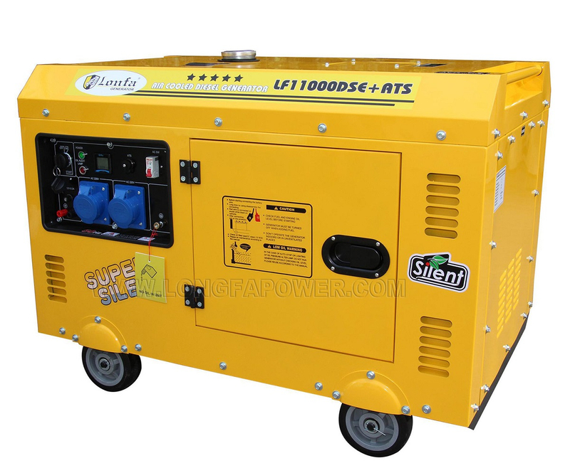 LF11000DSE+ATS 10kVA 50Hz Single Phase Air-Cooled Portable Super Silent ...