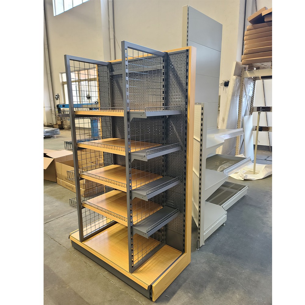 Wood Texture Grocery Rack - Buy Product on Highbright Retail Solutions