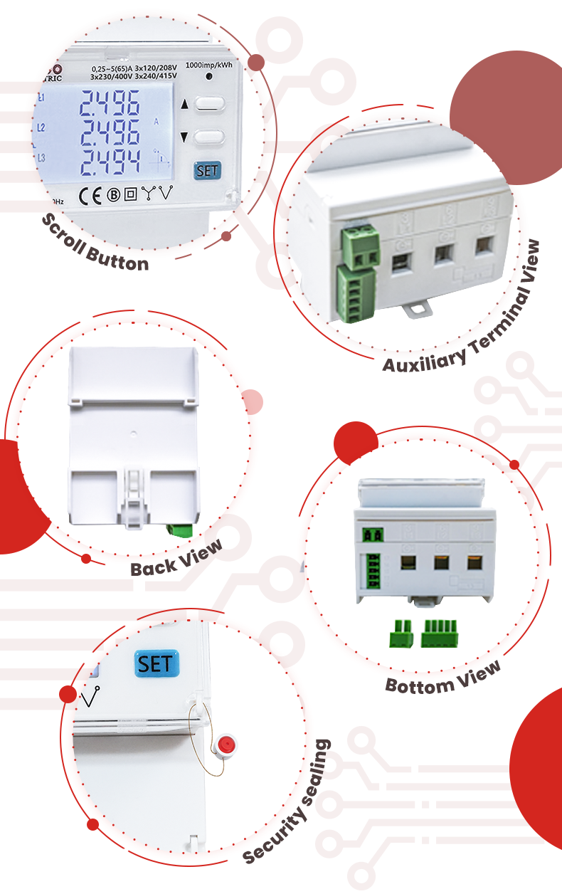 EM4372 5(65)A three phase ~ 65A ~Modbus ~ Smart Power analyzer - Buy ...
