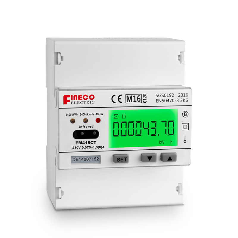 EM418 CT MID approved Single Phase multi-function meters multi-rate ...
